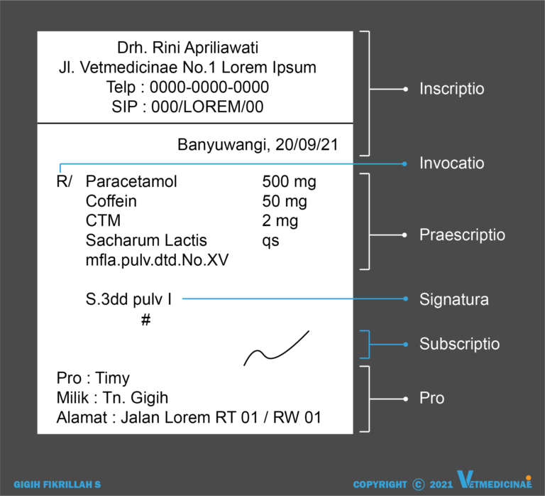 Mengenal Bagian Resep Dokter » VETMEDICINAE